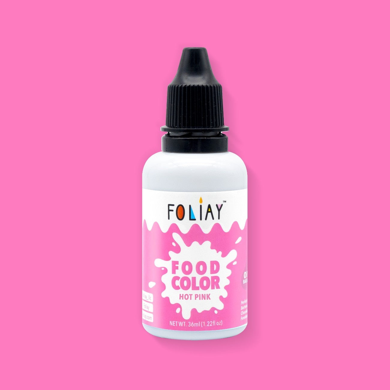 Oil Based Food Color Hot Pink 1.22oz – Foliay
