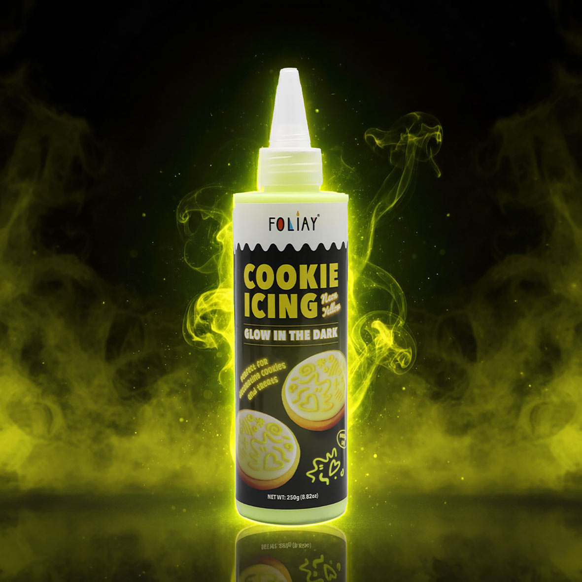 Glow In The Dark Neon Yellow Cookie Icing 8.82oz – Foliay